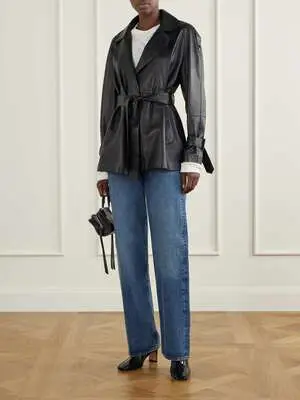 AeydĒ Billie Stripe 55 Leather Ankle Boots