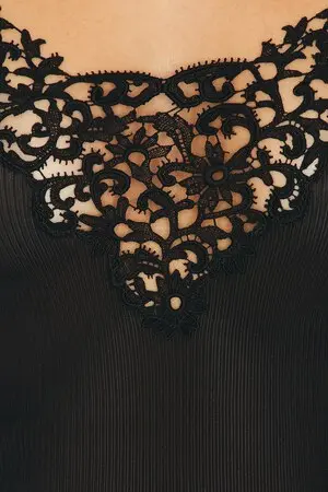 Saint Laurent Lacy Short Sleeve Top