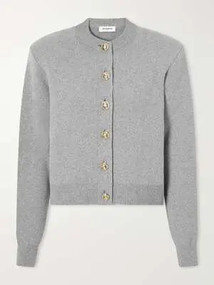 Balmain Merino Wool And Cashmere-blend Cardigan