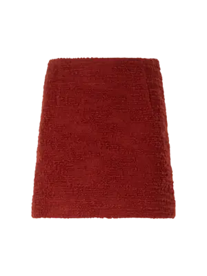 LIBEROWE Vera Tweed Mini Skirt - Red