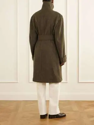 LEMAIRE Belted Alpaca Wool And Wool-blend Felt Coat