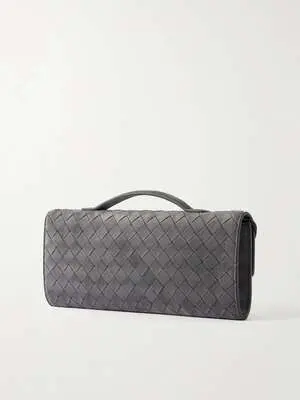 Bottega Veneta Intrecciato Suede Clutch