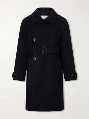 LEMAIRE Single-breasted Belted Wool-blend Felt Coat