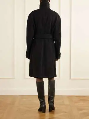 LEMAIRE Single-breasted Belted Wool-blend Felt Coat