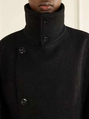 LEMAIRE Single-breasted Belted Wool-blend Felt Coat