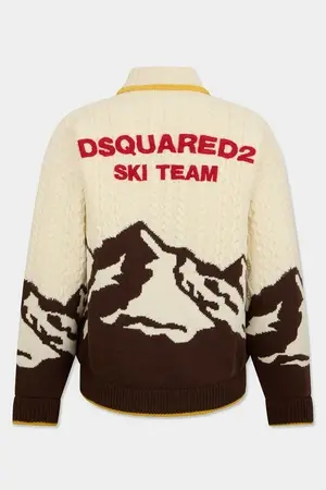 Dsquared2 Snowy Dream Zipped Knit Kaban