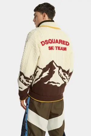 Dsquared2 Snowy Dream Zipped Knit Kaban