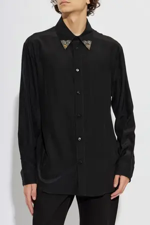 Versace Silk Shirt With Appliqués