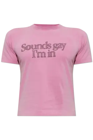 CARNE BOLLENTE T-shirt With Shimmering Sequins - Pink