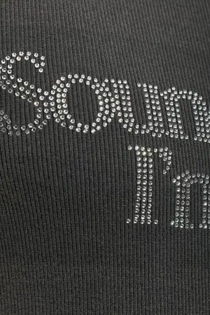 CARNE BOLLENTE Ribbed Top With Shimmering Sequins