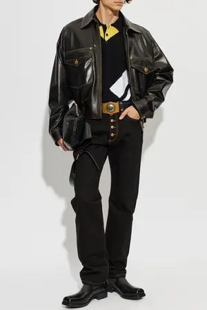 Versace Wool Long-sleeve Polo