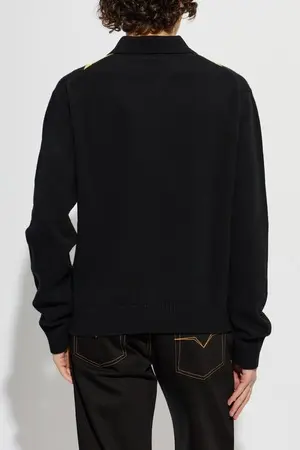 Versace Wool Long-sleeve Polo