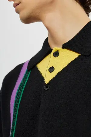 Versace Wool Long-sleeve Polo