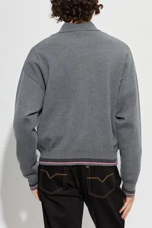 Versace Wool Cardigan With Pocket