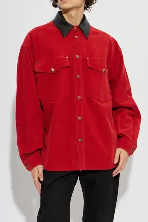 Versace Corduroy Shirt With Pockets