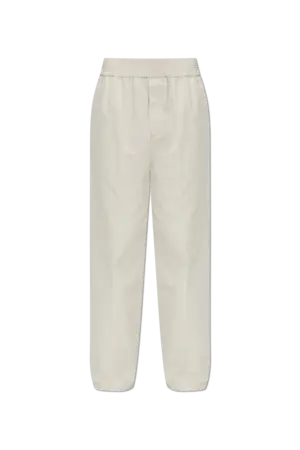 Jacquemus Cotton ‘miami’ Straight-leg Trousers - Cream