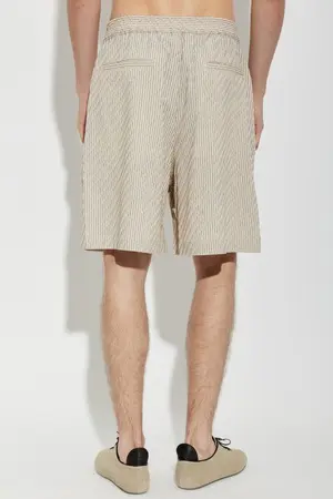 Jacquemus Striped Linen Blend Shorts