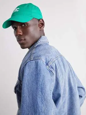 Celine Triomphe Embroidered Cotton-twill Cap