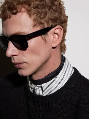Saint Laurent D-frame Sunglasses - Black
