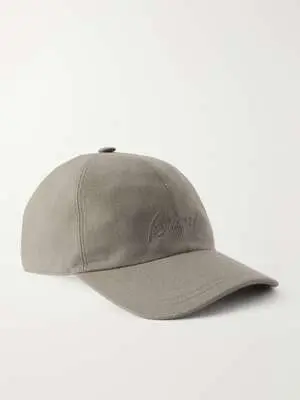 Brioni Logo-embroidered Cashmere-blend Baseball Cap