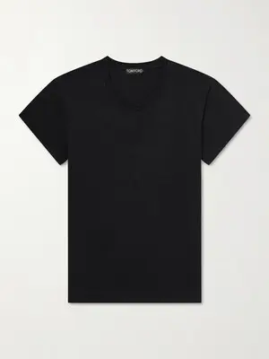 TOM FORD Cotton-jersey T-shirt - Black