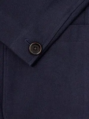 Oliver Peoples Westbury Cotton-blend Herringbone Suit Jacket - Blue