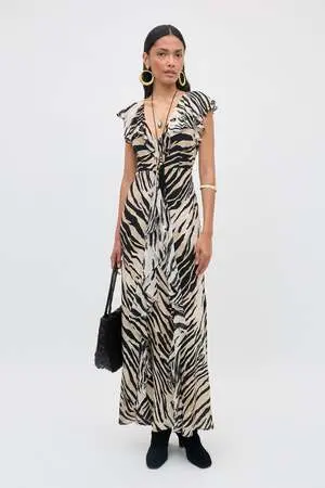 Rixo Sofiya Cooper Tiger Regular - Beige