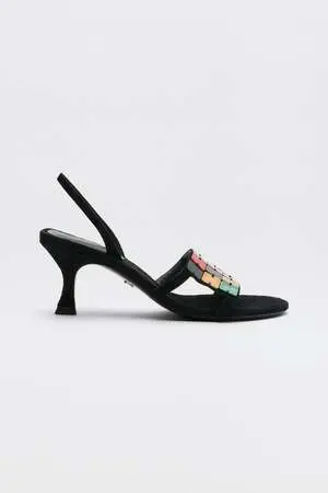 Rixo Embellished Slingback Sandals