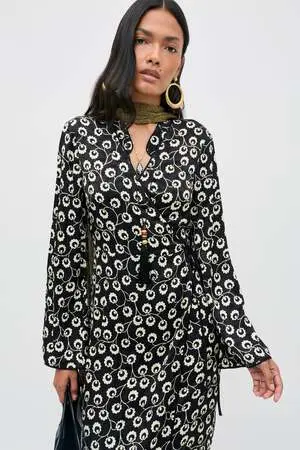 Rixo Cindy Wishing Floral Print Longline Blouse