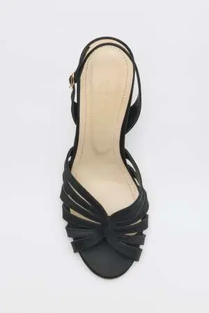 Rixo Mavi Satin Slingback Heels