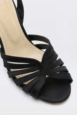 Rixo Mavi Satin Slingback Heels