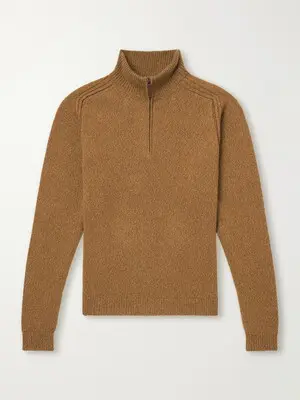 Sease Cashmere Half-zip Sweater - Yellow