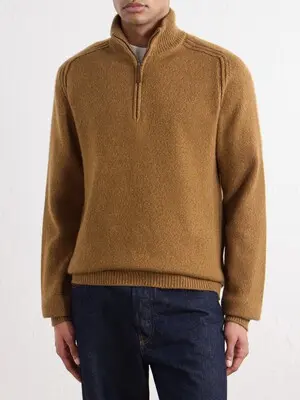 Sease Cashmere Half-zip Sweater - Yellow