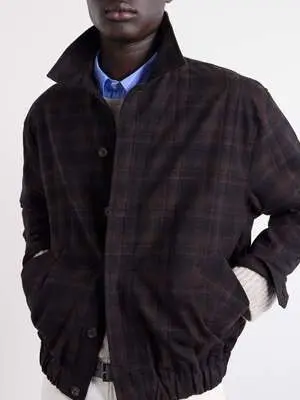 JEANERICA Jean Checked Cotton And Wool-blend Jacket