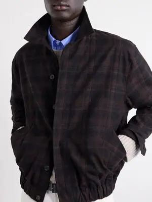 JEANERICA Checked Cotton And Wool-blend Jacket