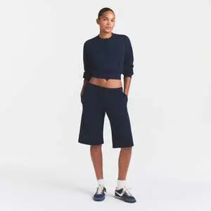 SKIMS Long Short | Blue | | Cotton Fleece