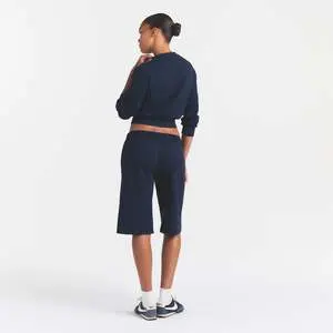 SKIMS Long Short | Blue | | Cotton Fleece