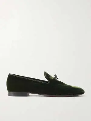 TOM FORD Scott Bow-detailed Velvet Loafers
