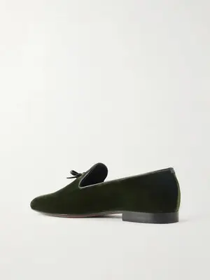TOM FORD Scott Velvet Loafers - Green