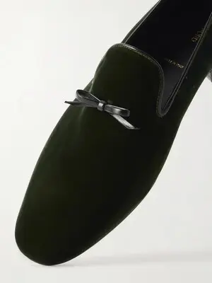 TOM FORD Scott Velvet Loafers - Green