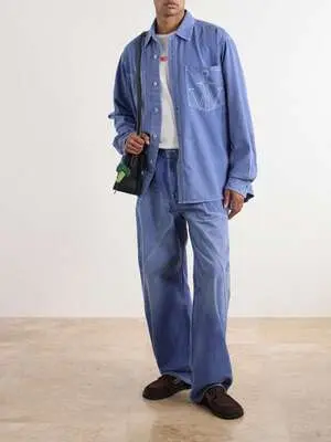 JW Anderson Logo-embroidered Cotton-twill Shirt