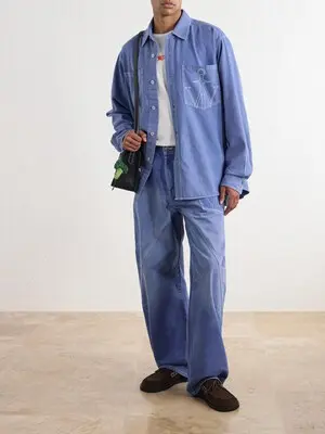 JW Anderson Logo-embroidered Cotton-twill Shirt