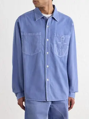 JW Anderson Logo-embroidered Cotton-twill Shirt