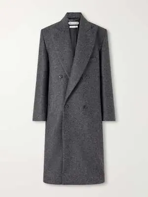 JW Anderson Double-breasted Brushed Wool Coat