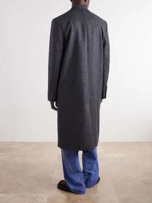JW Anderson Double-breasted Brushed Wool Coat