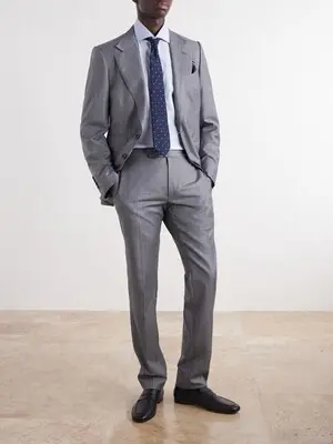 Zegna Cotton-blend Twill Shirt - Blue