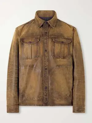 Ralph Lauren Distressed Leather Jacket