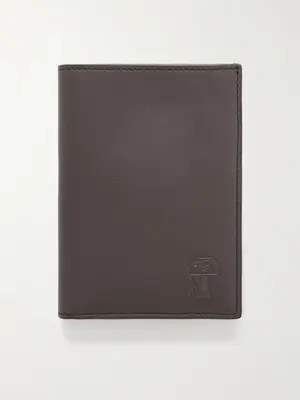 Brunello Cucinelli Leather Passport Holder - Brown