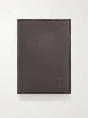 Brunello Cucinelli Logo-debossed Leather Passport Holder