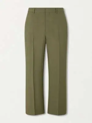 Celine Ethan Straight-leg Mohair And Wool-blend Hopsack Trousers